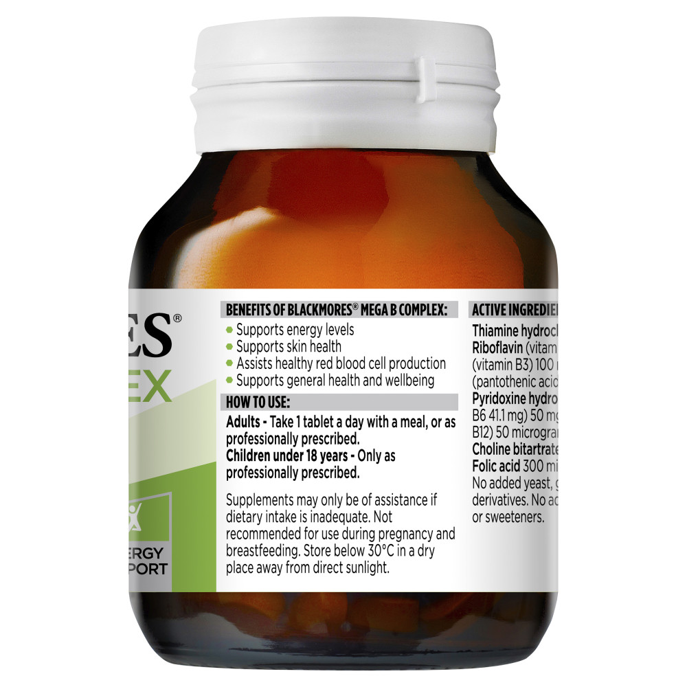 blackmores mega b complex energy support 75t - VNXCargo